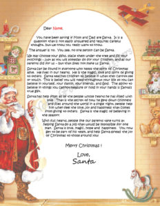 Santa Means Believing (Religious) - North Pole Santa Letters