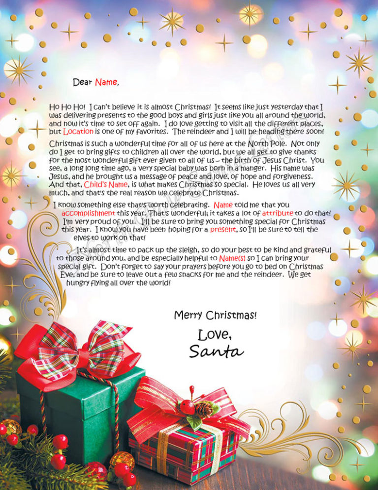 The Birth of Jesus - North Pole Santa Letters
