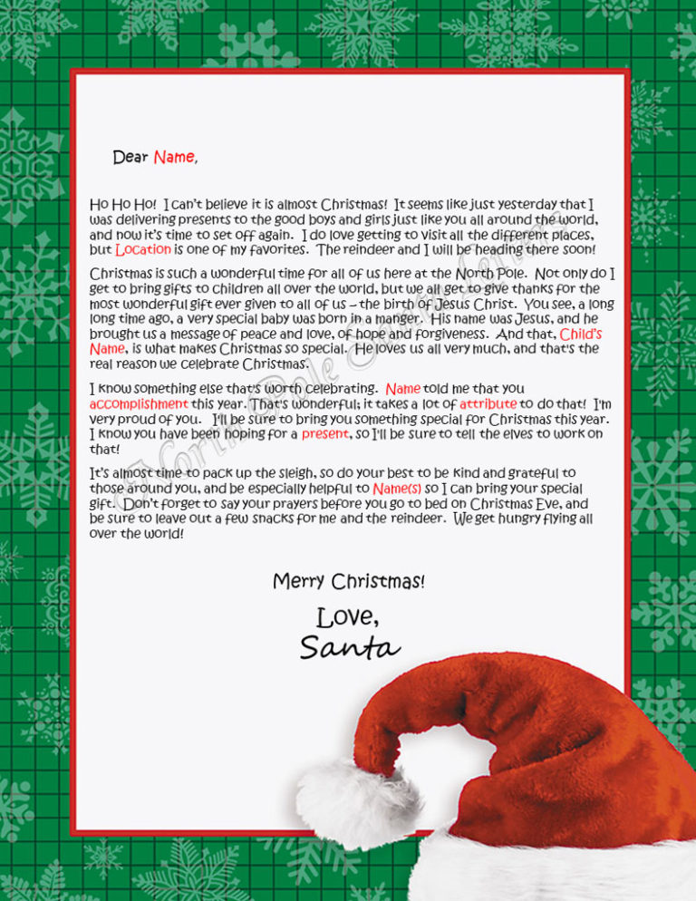 The Birth of Jesus - North Pole Santa Letters