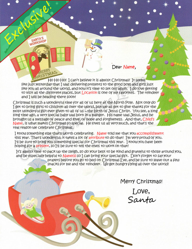 The Birth of Jesus - North Pole Santa Letters