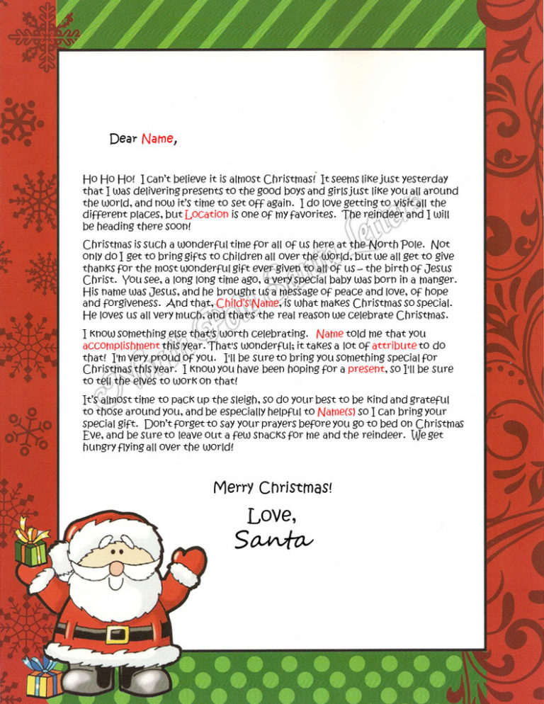 The Birth of Jesus - North Pole Santa Letters